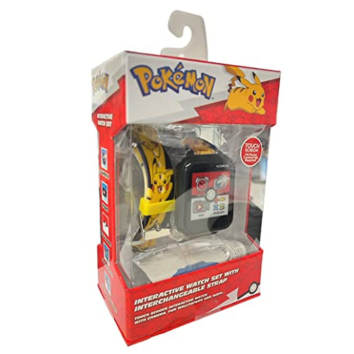 Accutime Kids Pokemon Educational Learning Smart Watch Toy with Interchangeable Straps for Boys, Girls - Selfie Cam, Learning Games, Alarm, Calculator (Model: POK40031AZ)