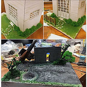 NWFashion 9 Bags Total 300Gram Scenery Basing Material Kit，Stone,Snow,Grass,Moss Stick,River,Desert