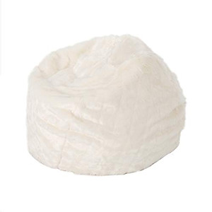 Christopher Knight Home Laraine Furry Glam White Faux Fur 3 Ft. Bean Bag, Small