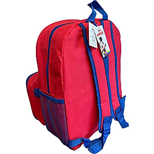 Ruz Mickey Mouse 16" Backpack With Detachable Lunch Box Blue-Red