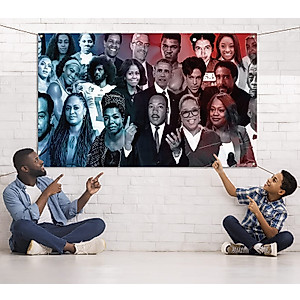 Nepnuser Black History Month Decorations Photo Booth Backdrop African American February Festival Holiday Party Suooly School Classroom Bulletin Board Hallway Decor-5.9×3.6ft