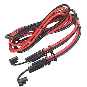 10Gauge Sae Extension Cable 10AWG - 10FT Sae to Sae Cable Battery Charger Extension Cord Heavy Duty 10AWG Quick Disconnect Sae 2Pin Connector Solar Panel Power Connect Plug Harness with Waterproof Cap