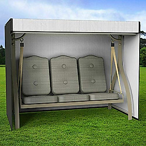 Swing Covers for Outdoor Furniture Patio Swing Cover 3 Seater Durable Hammock Outdoor Swing Glider Cover 87x49x67 inches All Weather Protection (Black)