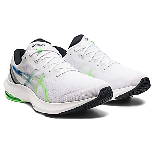 ASICS Men's GEL-PULSE 13 Running Shoes, 11.5, WHITE/BRIGHT LIME