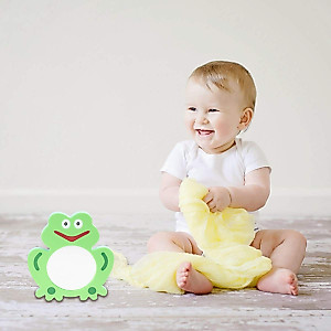 Kisangel Kid Bath Toys 1Pc Unbreakable Mirror EVA Baby Mirror Bath Bathing Play Water Toy Shower Toy for Children Kids Foam Bath Toys Baby Mirror ( Green Frogs Toddler Bath Toys