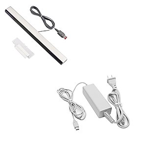 Xahpower Sensor Bar for Wii and Charger for Wii U Gamepad