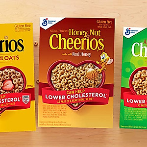 Cheerios Honey Nut Cheerios Heart Healthy Breakfast Cereal, Gluten Free Cereal With Whole Grain Oats, Large Size, 15.4 oz