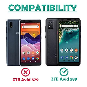 AISELAN for ZTE Avid 589 Shockproof Case Cover [Anti-Fall] [Anti-Scratch] Black Case with Soft TPU Bumper, Protective Case for ZTE Avid 589-5.6 inch (Black)
