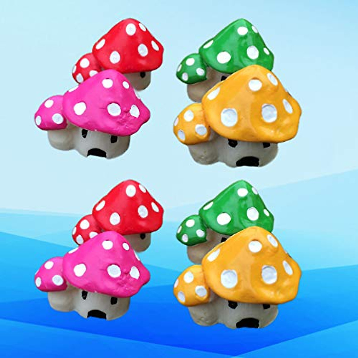 Cabilock 8 Pcs Bonsai Craft Decor Mushroom DIY Craft Mini Decor Table Micro Landscape Decoration Fariy Garden Ornament Resin Crafts Plant Decorations Plants Decor Miniature Supplies