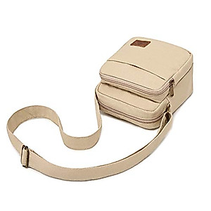 Small mini Hippie Crossbody Bag Top Zip Cotton Sling Bag Jacquard cloth Handmade Bags (off-white)