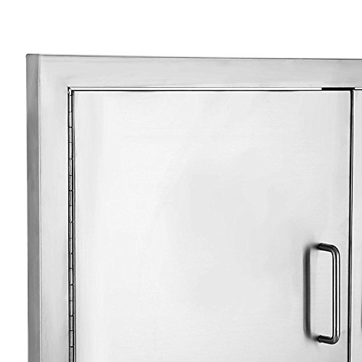 ZBPRESS 28W X 19H inch BBQ Island Double Door Flush Mount 304 Stainless Door Double Access BBQ Door Double Door