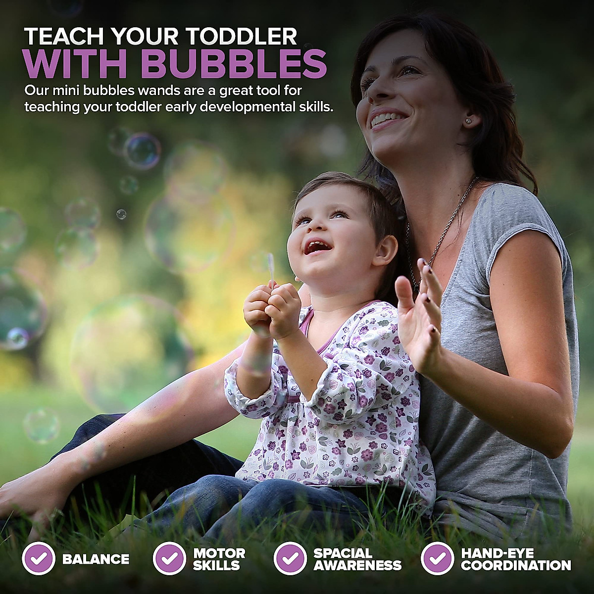 Wedding Bubbles Bulk - White Star Top Wands (100 Count) Individual Mini Bubble Wand Favors for Weddings, Celebration Party Favor for Guests - Stock Your Home