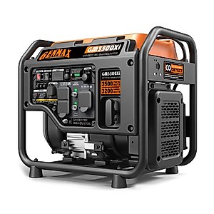 GENMAX GM3500Xi Open Frame RV Ready Inverter Generator-3500 Peak Watts-Gas Powered，Quiet Technology, EPA Compliant