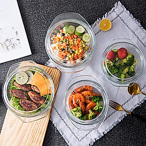 Clear Round Glass Casserole by NUTRIUPS | Small Oven Safe Casserole Dish, 0.65 L