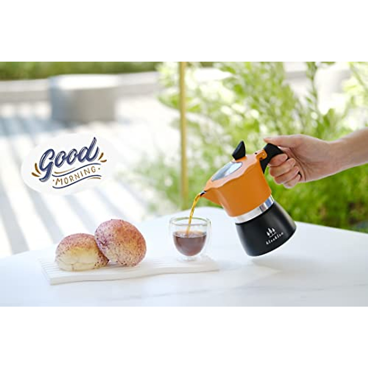 kleeklea Stovetop Espresso Maker, Premium Aluminum Moka Pot 3 Espresso Cups, Percolator Coffee Pot, Cuban Coffee Maker Italian Coffee Maker Greca Coffee Maker Camping Coffee Pot