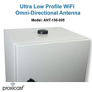 Proxicast Ultra Low-Profile Indoor/Outdoor WiFi Antenna - Triple Band 2.4/5.8/6 GHz - Fixed Through-Hole Screw Mount Bluetooth | ZigBee | WiFi Puck - 6.7 ft Coax Lead w/RP-SMA (ANT-130-005-2PK)
