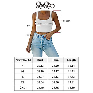 REORIA Women's Summer Sexy Basic Sleeveless Square Neck Fitted Seamless Yoga Cropped Tank Cute Crop Tops Violet Medium