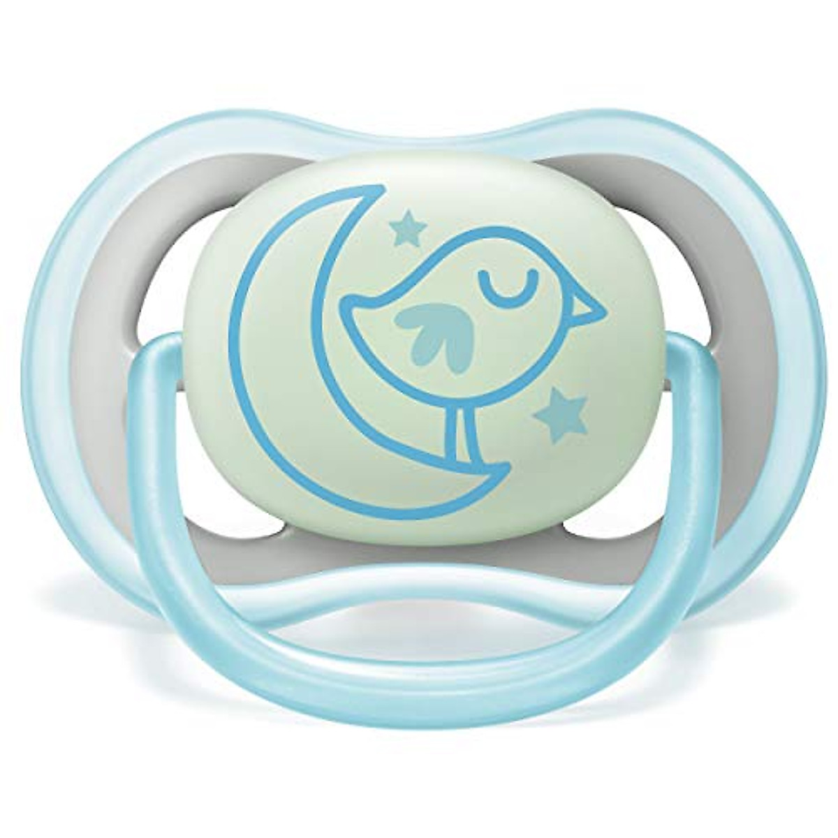 Philips AVENT Ultra Air Nighttime, 6-18 Months Pacifier, Blue, Pack of 4, SCF376/43