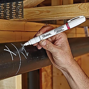 Sharpie Oil-Based Paint Marker, Medium Point, White Ink, Pack of 12