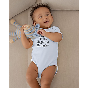 Pop Threads Office Assistant Regional Manager Infant Bodysuit Unisex Baby Girl Boy Clothes Black 6M