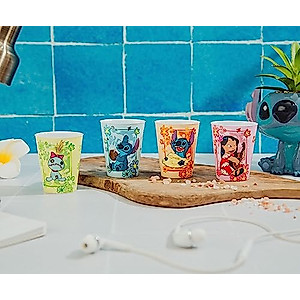 Disney Lilo & Stitch Tropical 2-Ounce Plastic Mini Cups | Set of 4