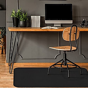 House, Home and More Skid-Resistant Carpet Indoor Area Rug Floor Mat - Black - 3 Feet X 3 Feet