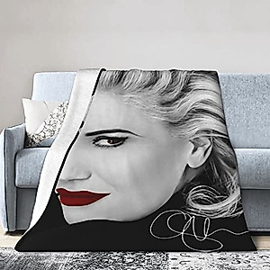 CHLGEAR Gwen Singer Stefani Throw Blanket Flannel Soft Cozy Blankets and Throws for Couch Sofa Bed Blankets for Adults Kids Music Lovers Gifts 60"x50"