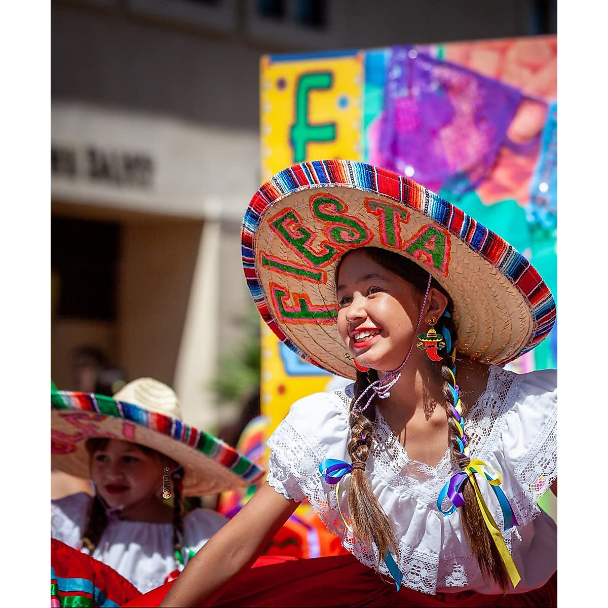 Cinco De Mayo Earrings for Women Colorful Beaded Fiesta Chill Dangle Earrings Statement Letter Drop Earrings Mexican Festival Jewelry Gifts (Chili)