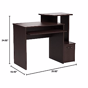 Sauder Beginnings Collection Computer Desk - Cinnamon Cherry Finish