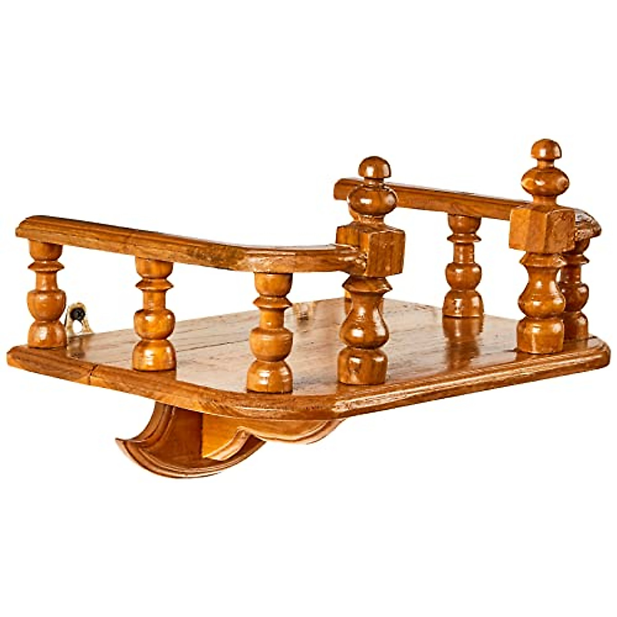 GABUR ThaiArtCraft Buddha Shelf Statue Stand Wall Rack Teak Wood Asian Style 10 Inches