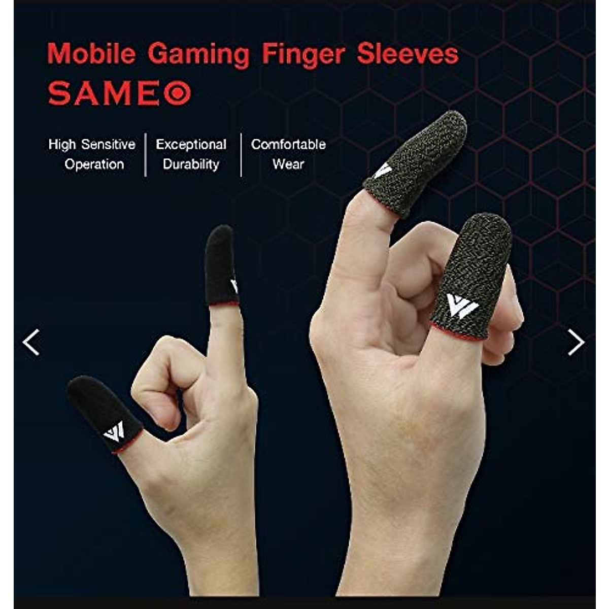 SAMEO Gaming Finger Sleeves for Mobile Game Controllers (Pack of 3 Pair) Anti-Sweat Breathable Seamless Thumb Finger Sleeve for League of Legend, PUBG, Rules of Survival, Knives Out (Gray)