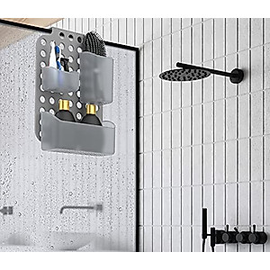 Brookstone, Hanging Shower Caddy, Customizable Bathroom Organizer, Helps Maximize your Bath Space, Dries Quickly with Drainage Holes, Use at Home or Dorm/College