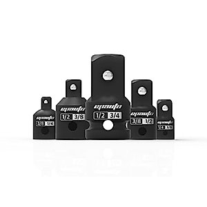 5 Pieces - EPAuto Impact Socket Adapter and Reducer Set, Cr-V