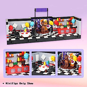 MOOXI-MOC FNAF Stage Building Set,Creative Cute Building Blocks Children Kits,Halloween for Kids(745pcs)