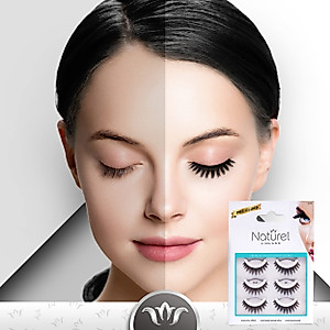 False Eyelashes Natural Face Eye Lashes - Self Adhesive Eyelash Strip - Pre Glued Falsies Eyelashes