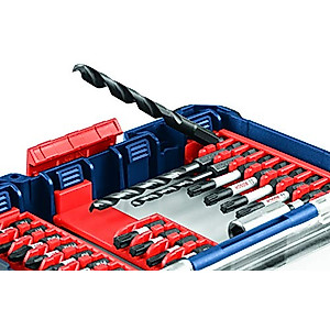 BOSCH CCSDDV08 8-Piece Assorted Set Impact Tough Black Oxide Drill Bits and 2 in. Phillips, Square, and Torx Power Bits with Clip for Custom Case System