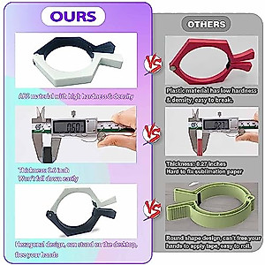 Pinching Tool for Sublimation Tumblers, Pinch Perfect Clamp Grip for 20 23 30 Cup, Pincher for Wrapping Heat Press Paper Cinch Tools, Sub Blanks Tumblers Accessories Holder (Black White 2 Pack)