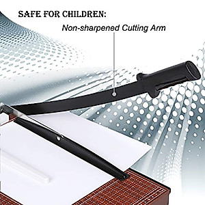 Vailsa Guillotine Paper Cutter, A3-B7 Paper Trimmer with Safety Lock, 15" Cut Length, 12 Sheet Capacity (Red)