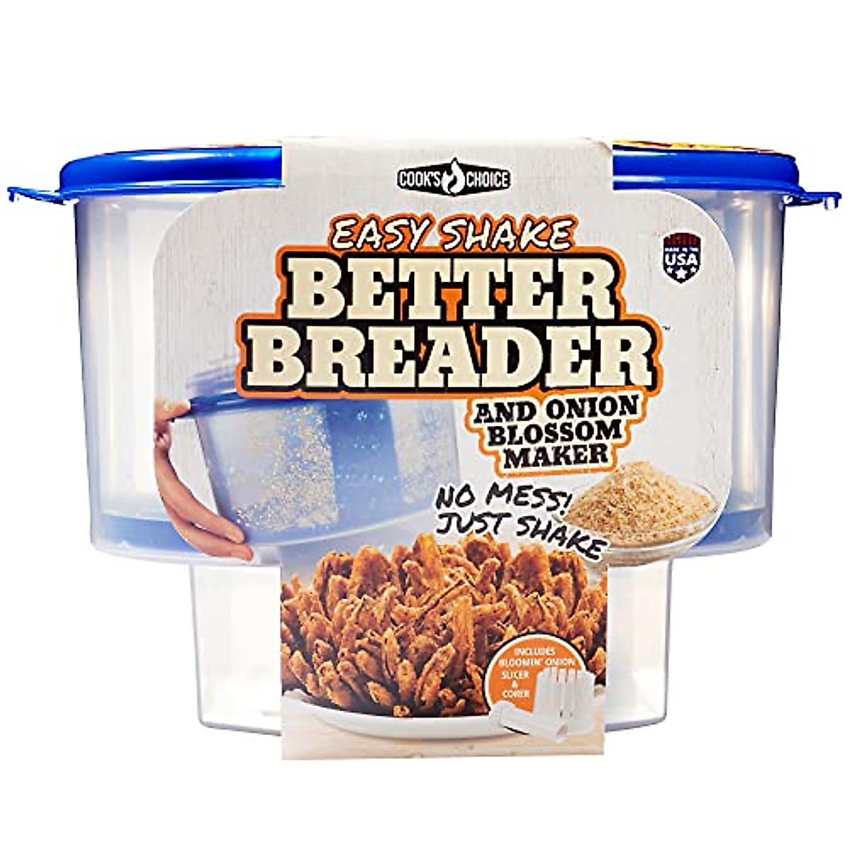 Onion Blossom Maker Set with The Original Better Breader Bowl - All-in-one Set includes Blooming Onion Slicer & Mess Free Batter Breading Station for at Home or On-the-Go - Perfect Coating Each Time