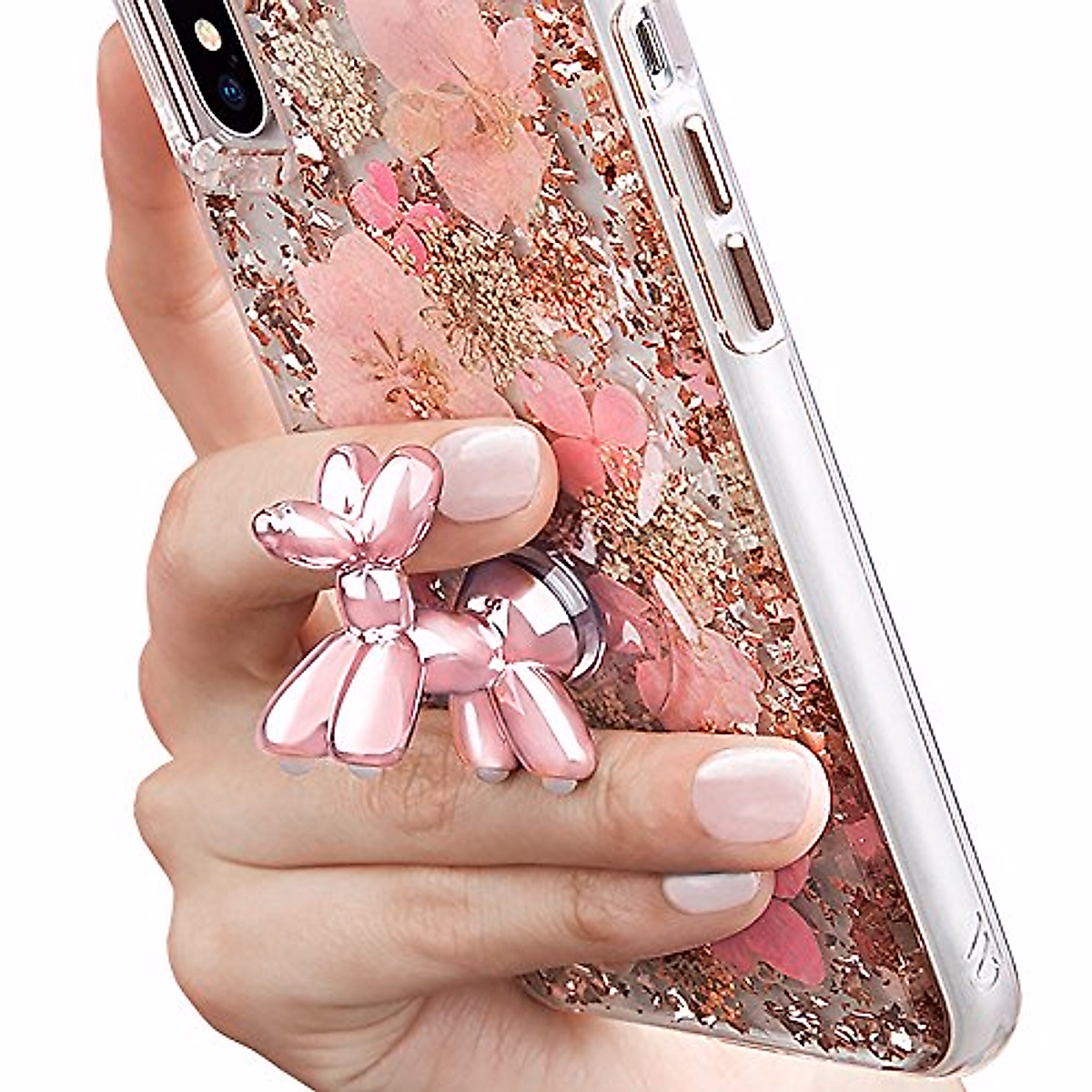 Case-Mate - Phone Holder - STAND UPS - Balloon Dog - Phone Stand - Blush, Wireless Charging