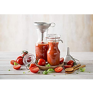 Luigi Bormioli Lock-Eat 17 oz Juice Jar (Set Of 6) : Innovative Glass Lid, Easy to Close, Easy to Open, Dishwasher Safe, Microwave Safe, Canning Safe, Freezer Safe, Stackable Jars