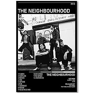 The Neighbourhood Poster Home Decoration Music Art Posters HD Canvas Print Bedroom Decorative Painting Fans Souvenir Collection Gift (Blue,12x18in Unframe)