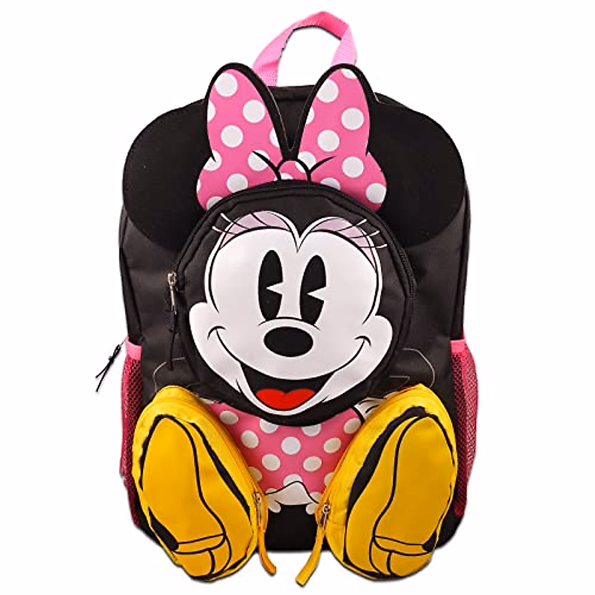 Minnie Mouse Backpack for Girls 4-6 Set - Bundle with 16” Minnie Backpack, Water Bottle, Stickers, More | Disney Minnie Mouse School Backpack for Girls