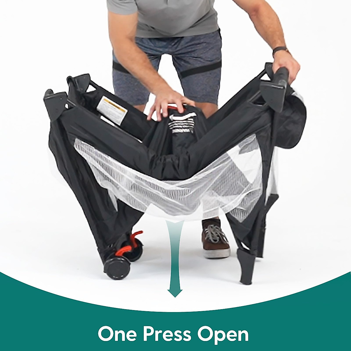 Babelio Pack and Play, One-Press Open Pack n Play with Bassinet, Portable Baby Playard for Travel