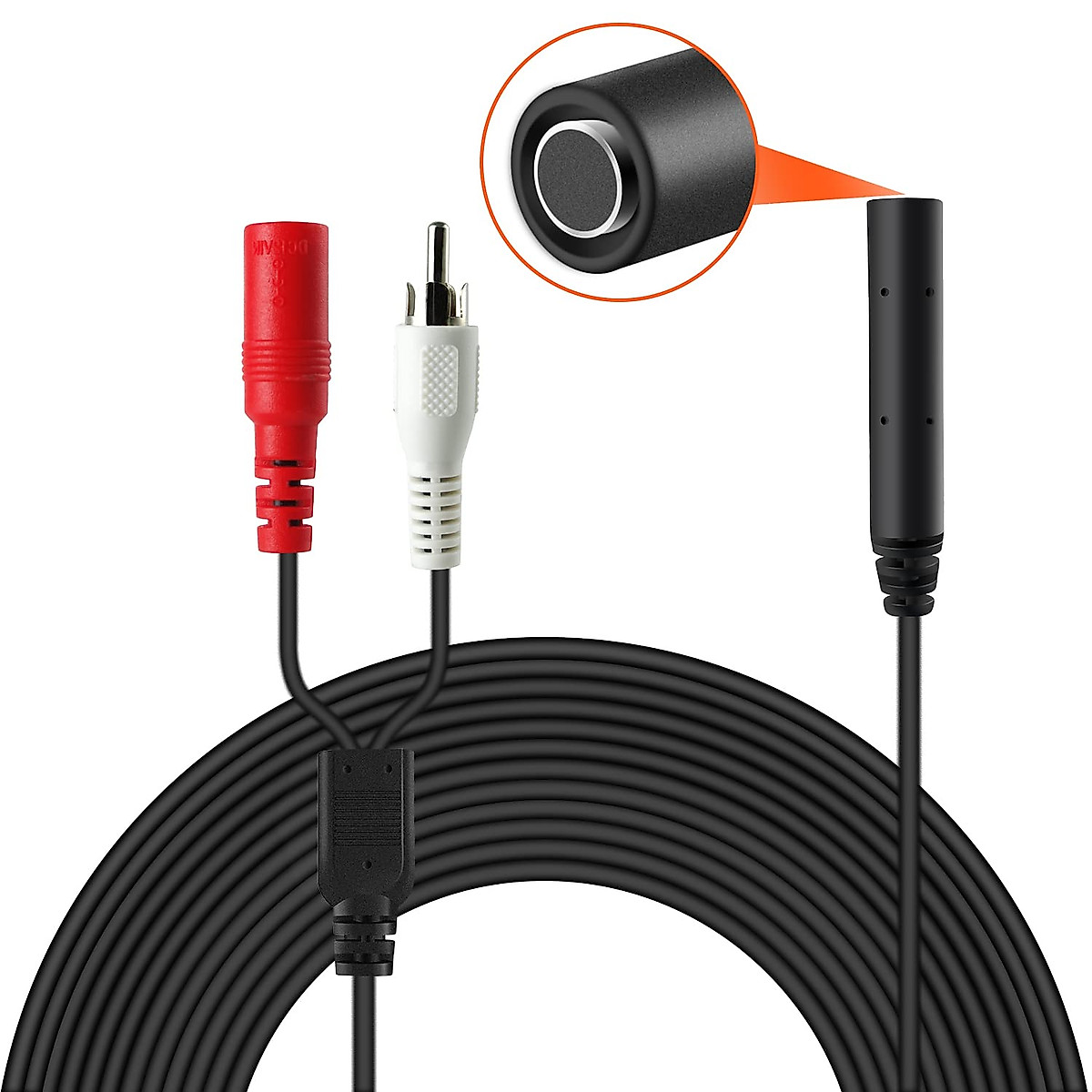 Dacheng xiaochen CCTV Microphone, High Sensitive Security Camera Microphone CCTV Audio Pickup Device Mic with 60 Ft Cable, 3.5mm PickupAPMic-60ft 0