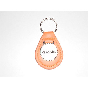 1990's 2000's MIATA VINTAGE LOGO LEATHER KEYCHAIN - PUMPKIN