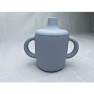 Jane and Kate - 2 Pack, Silicone Sippy Training Cup | 6 Months Plus, 5oz, 150 mL, Spill Proof (Green and Blue)