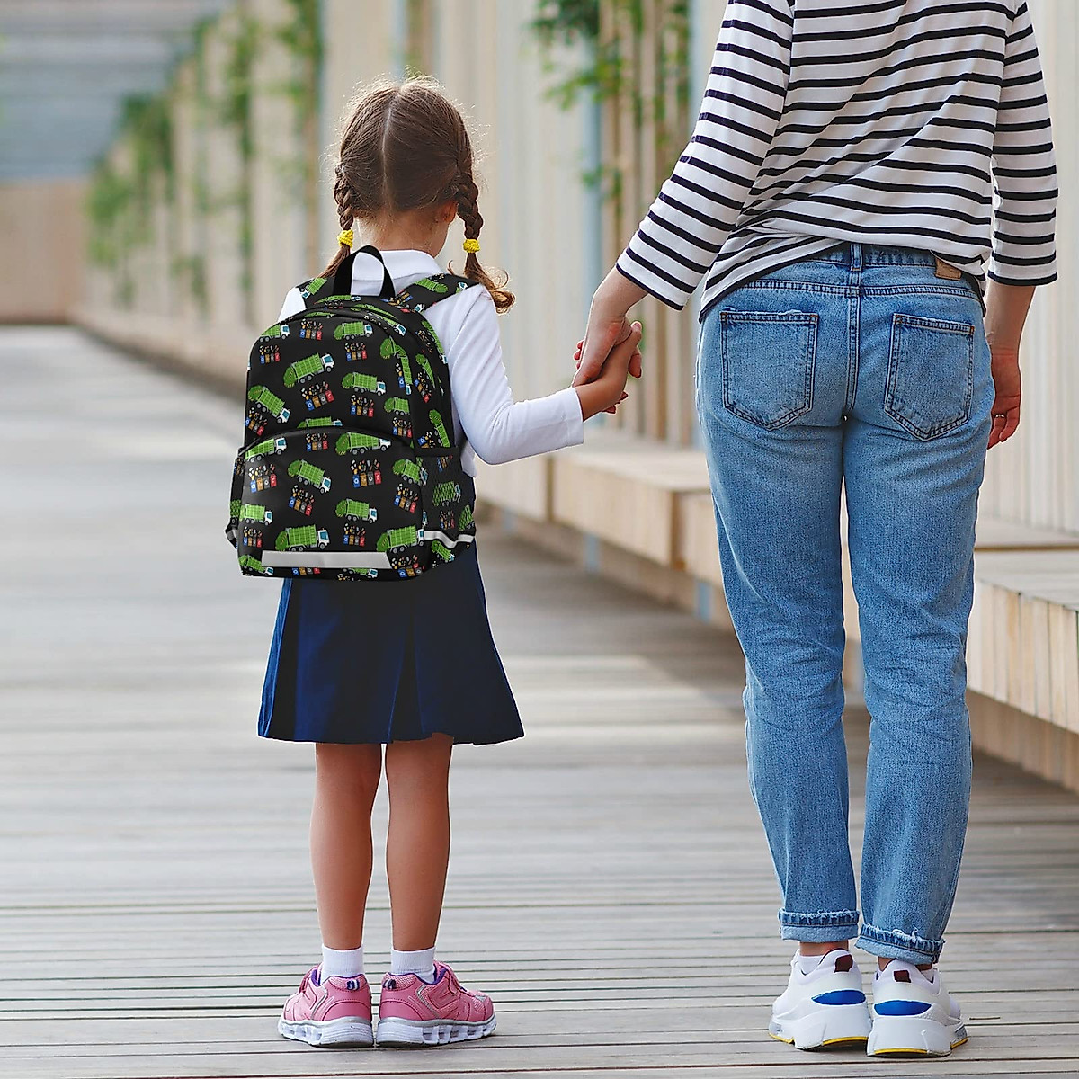 XDMXY Garbage Truck Kid's Toddler Backpack for Boys Girls Preschool Nursery with Safety Leash (01145)