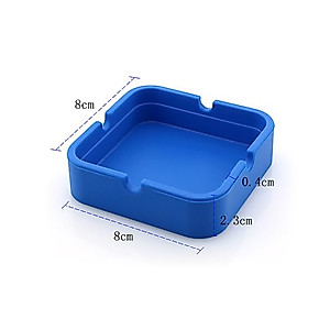 Ashtray 1 Pack Silicone Square Ashtray Portable Ashtray Indoor Ash Rack Home Decor Cigarette Ashtray Outdoor Office Ashtray Pink Ash Tray