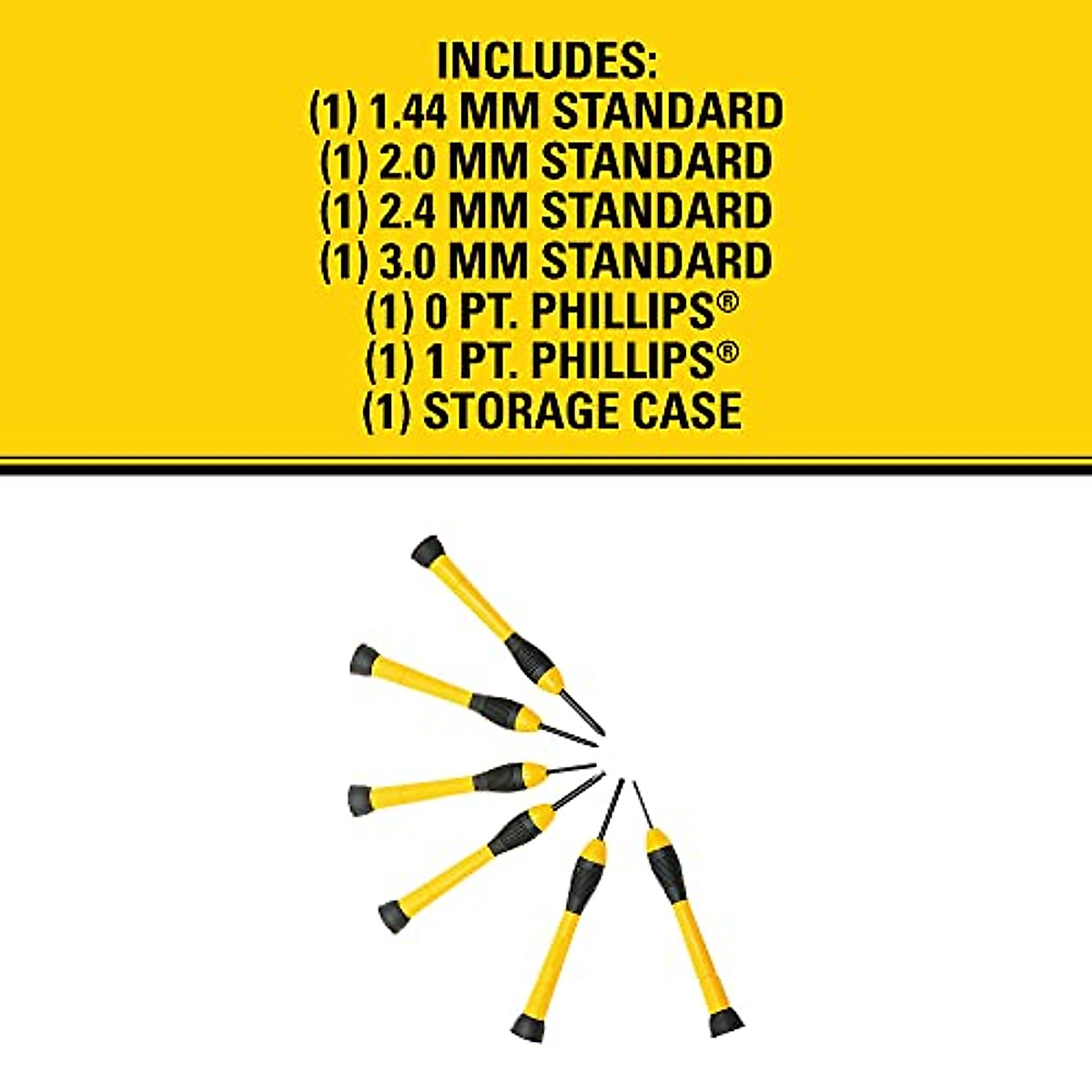 STANLEY Screwdriver Set, Precision, 6-Piece (66-052) , Yellow